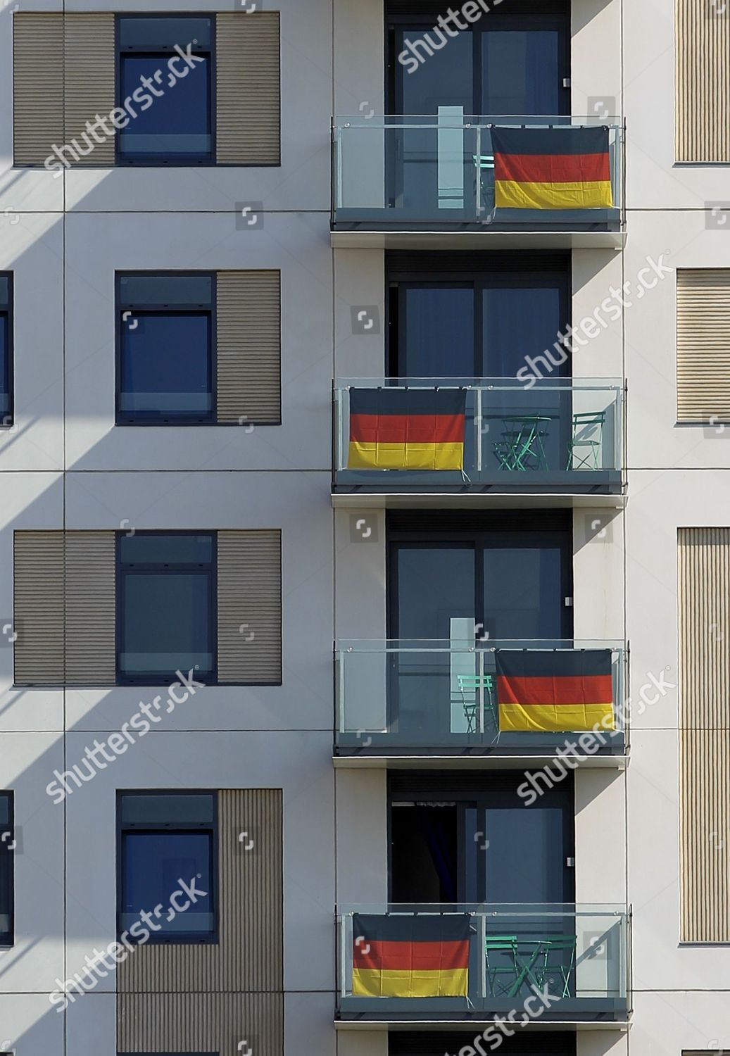 German National Flags Displayed On Balconies Editorial Stock Photo ...