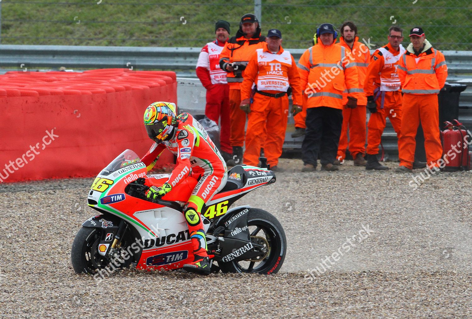 MARSHALS LOOK ON ITALIAN MOTOGP RIDER Editorial Stock Photo - Stock ...