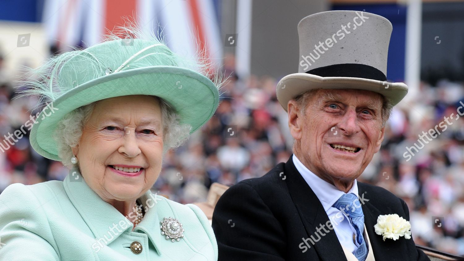 Britains Queen Elizabeth Ii Her Husband Editorial Stock Photo - Stock ...