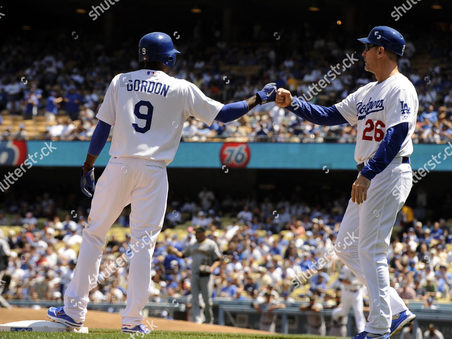 Los Angeles Dodgers Third Base Coach Editorial Stock Photo - Stock ...