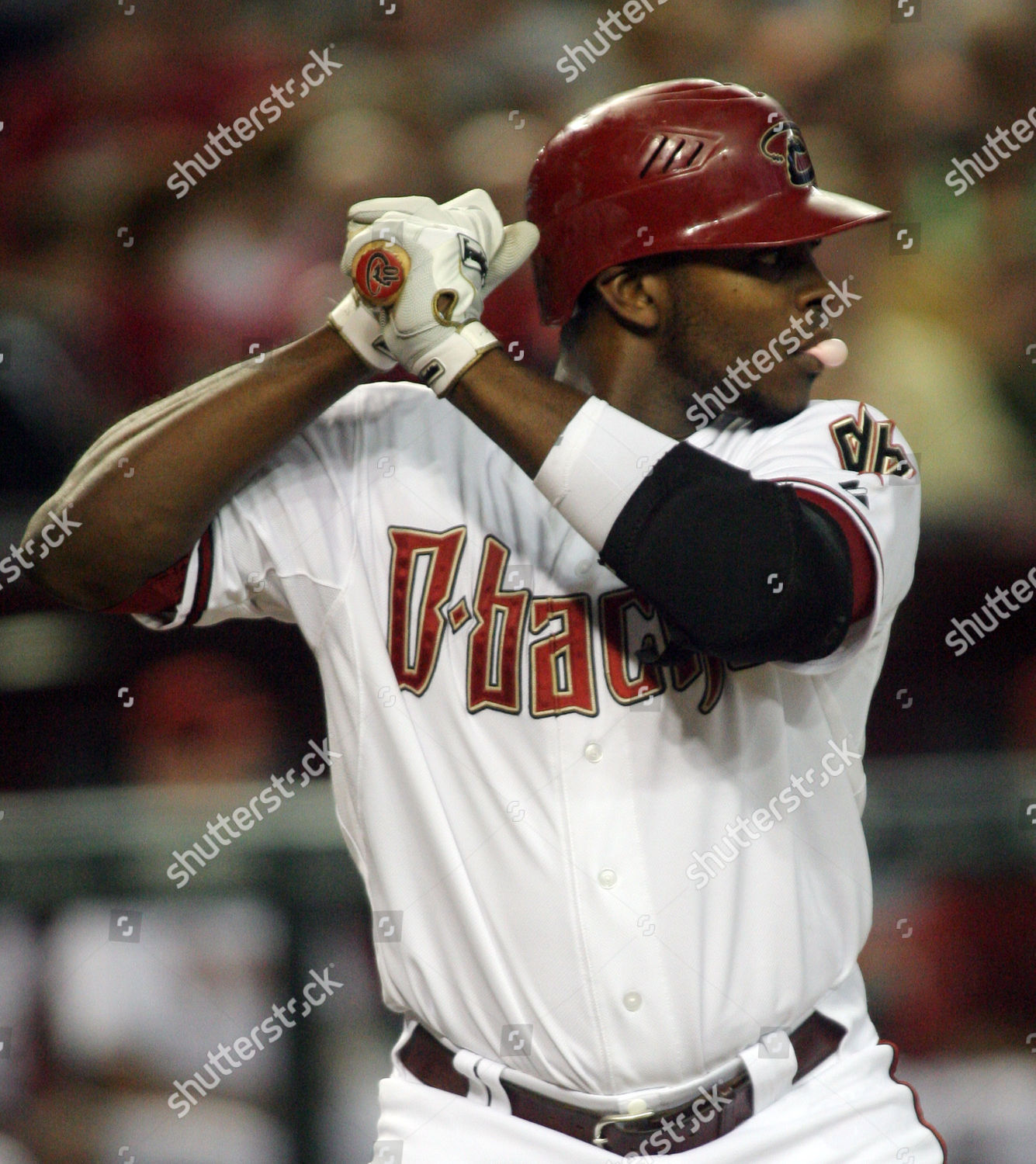 Arizona Diamondbacks Justin Upton Blows Bubble Editorial Stock Photo ...