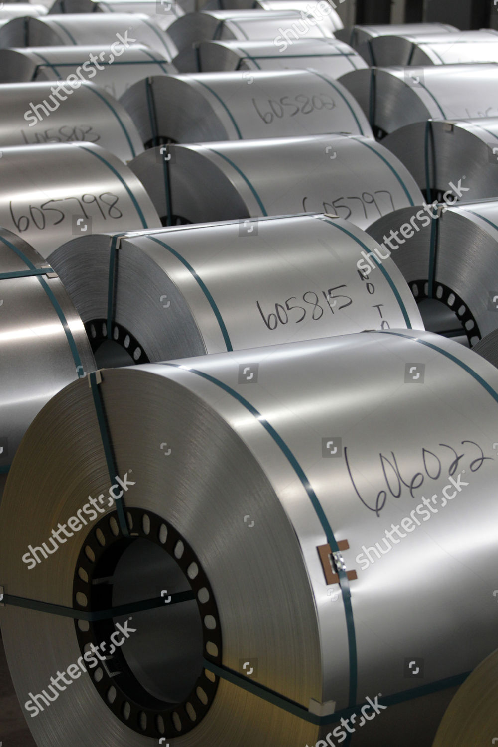 Steel Coils Marked After Being Treated Editorial Stock Photo - Stock ...