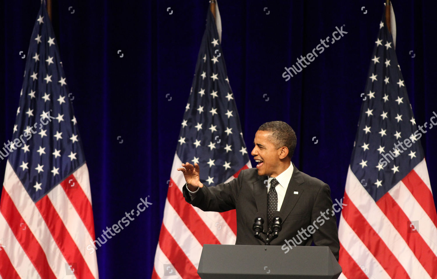 Us President Barack Obama Acknowledges Applause Editorial Stock Photo ...