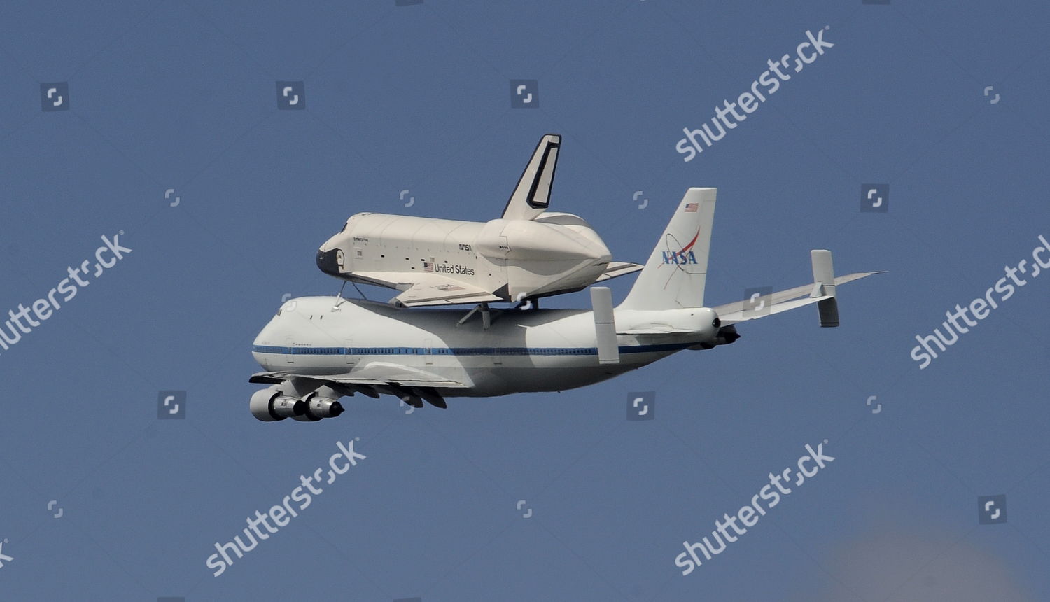 Modified 747 Carrying Space Shuttle Enterprise Editorial Stock Photo ...