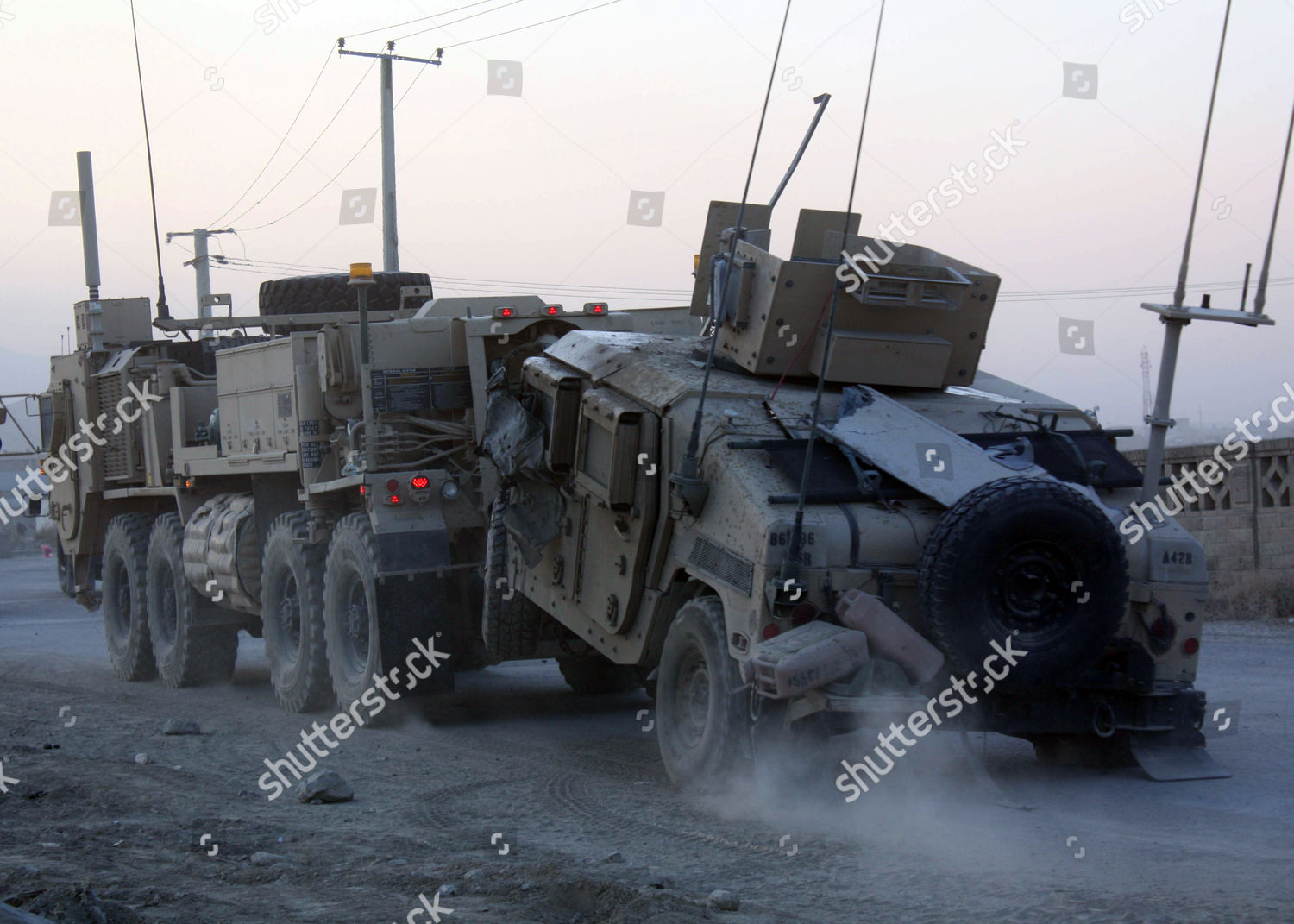 Us Soldiers Tow Their Damaged Military Editorial Stock Photo - Stock ...