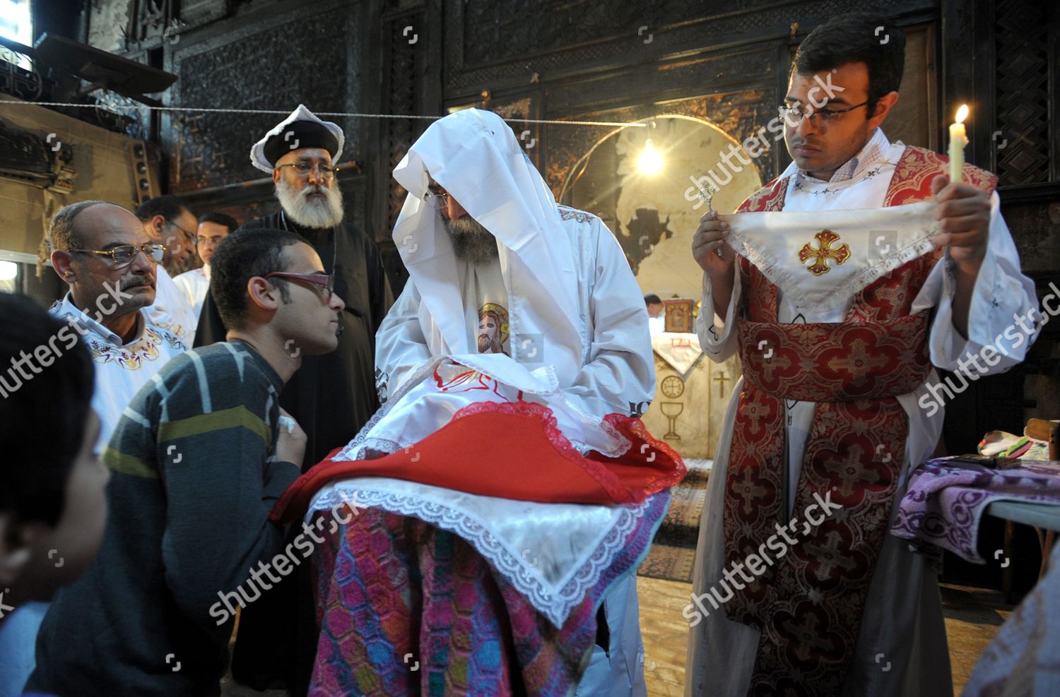 Egyptian Coptic Christian Priest C Blesses Editorial Stock Photo ...
