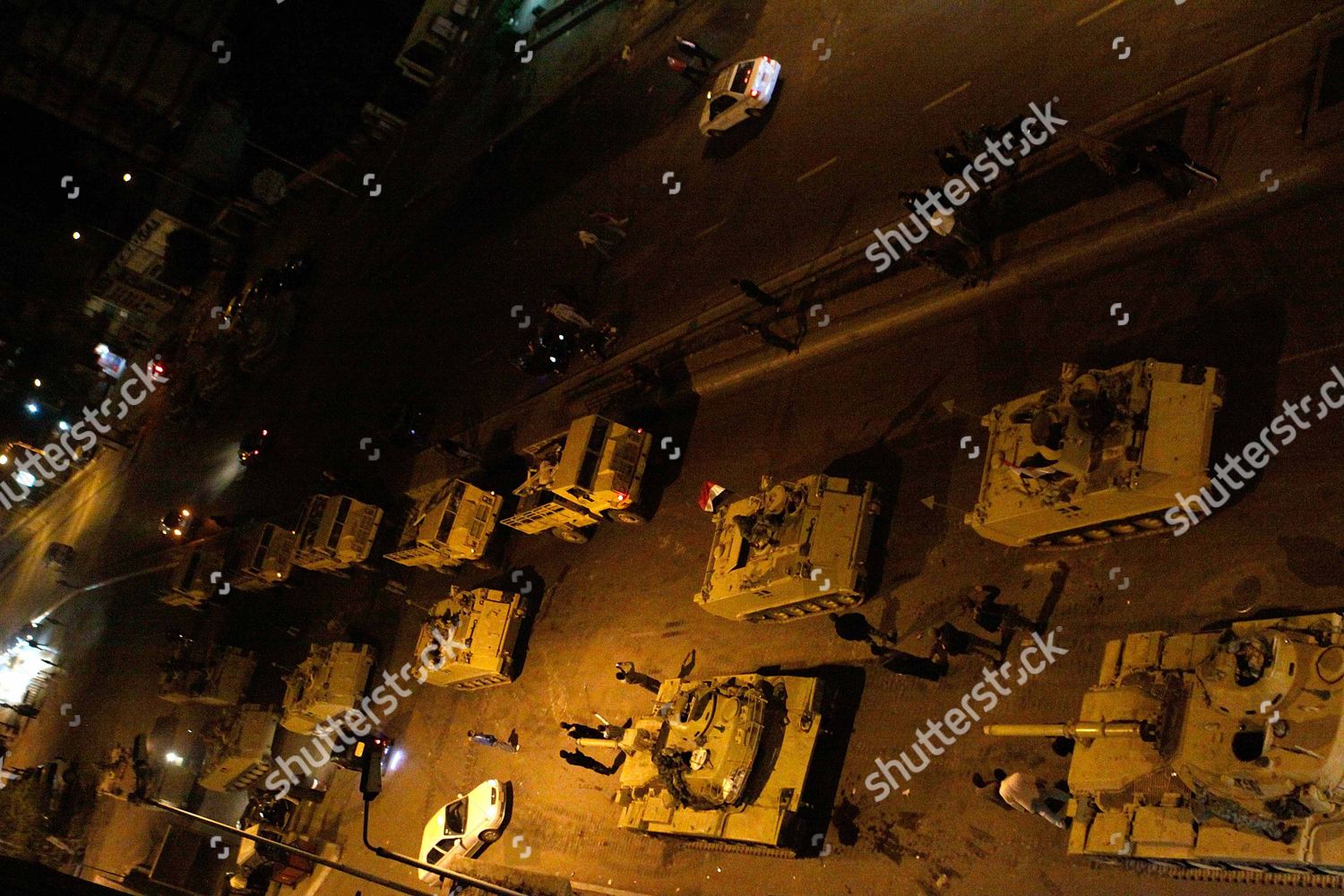 Egyptian Army Armoured Vehicles Move Past Editorial Stock Photo - Stock ...