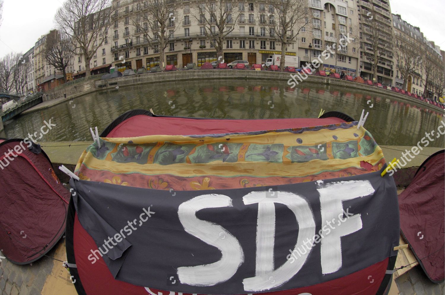 Sign Sdf French Sans Domicile Fixe Editorial Stock Photo - Stock Image ...
