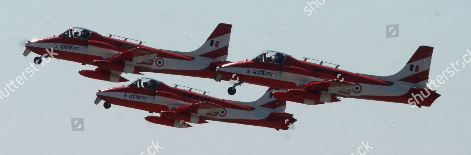 Basic Jet Trainer Aircrafts Suryakiran Team Editorial Stock Photo ...