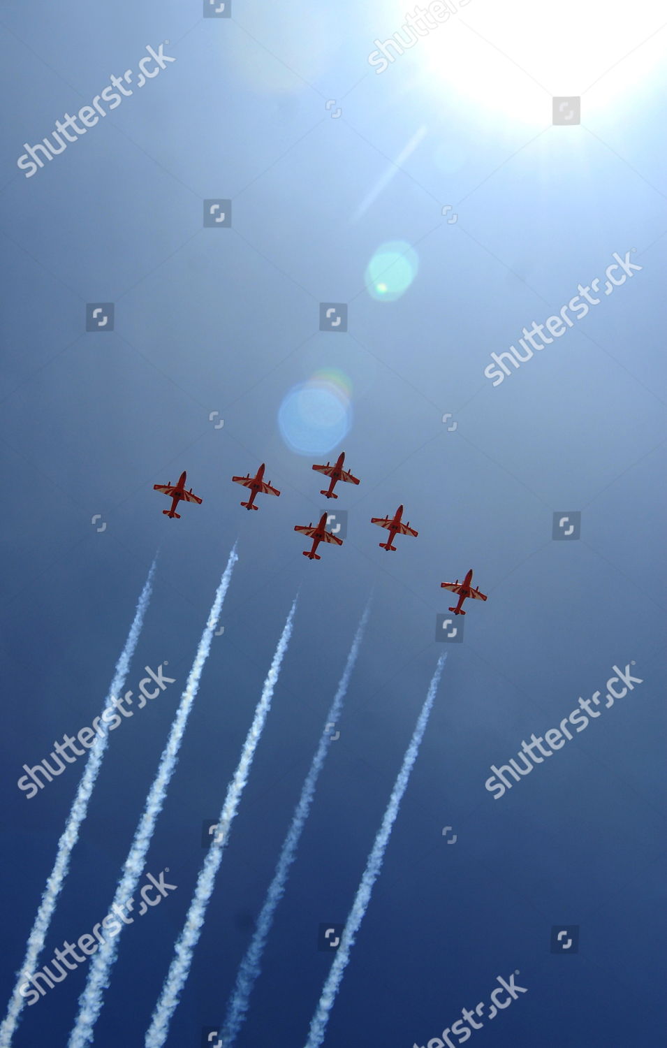 Basic Jet Trainer Aircrafts Suryakiran Team Editorial Stock Photo ...