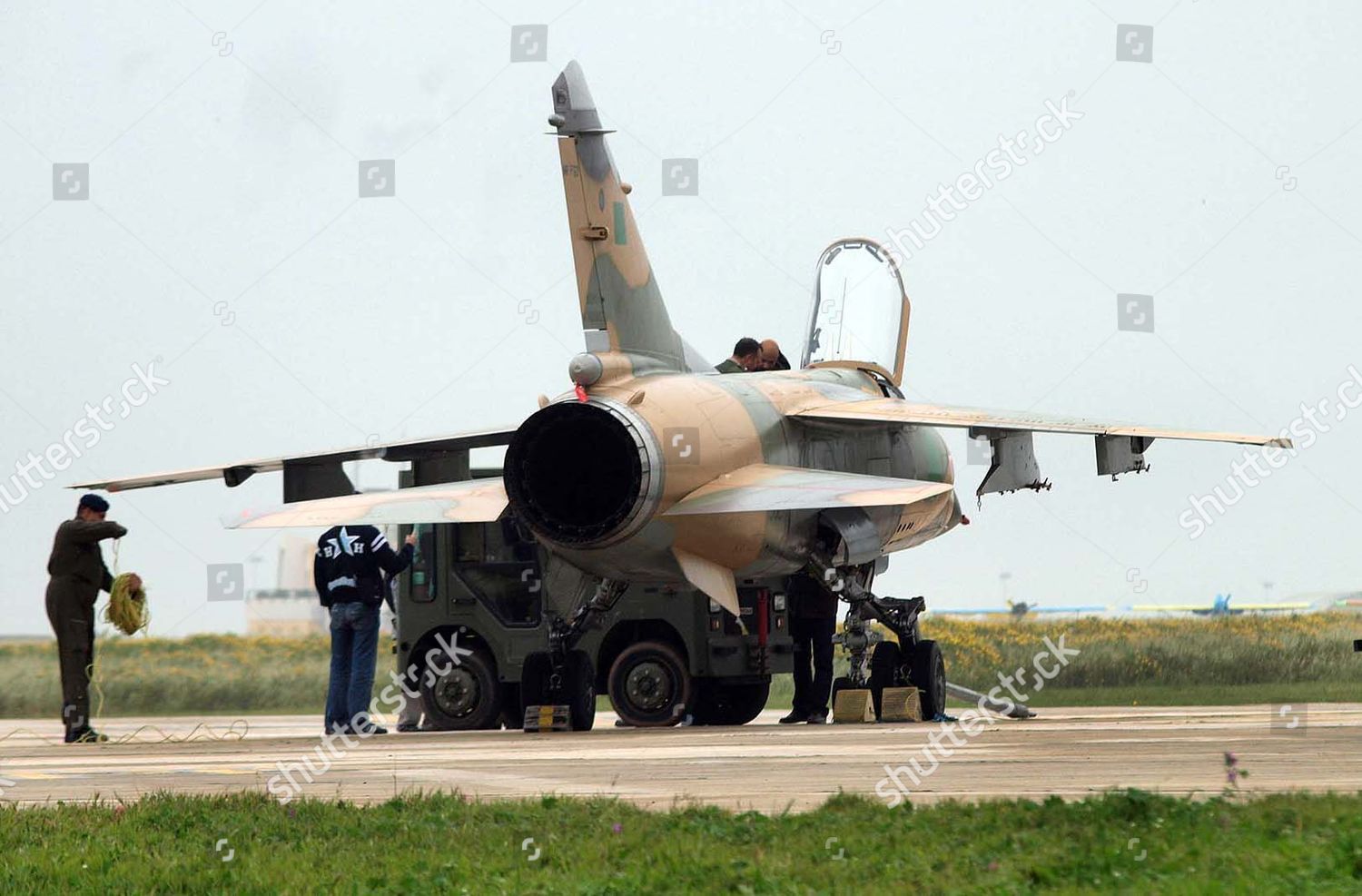 Libyan Mirage F1 Jet Surrounded By Editorial Stock Photo - Stock Image ...