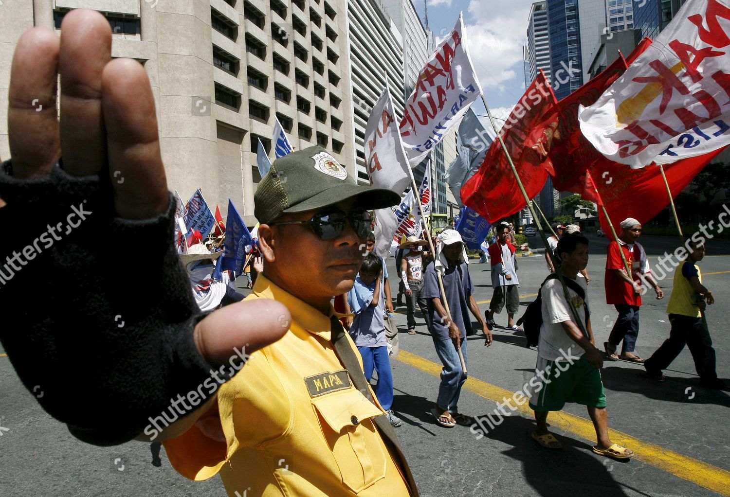 Filipino Traffic Enforcer Directs Traffic During Editorial Stock Photo ...