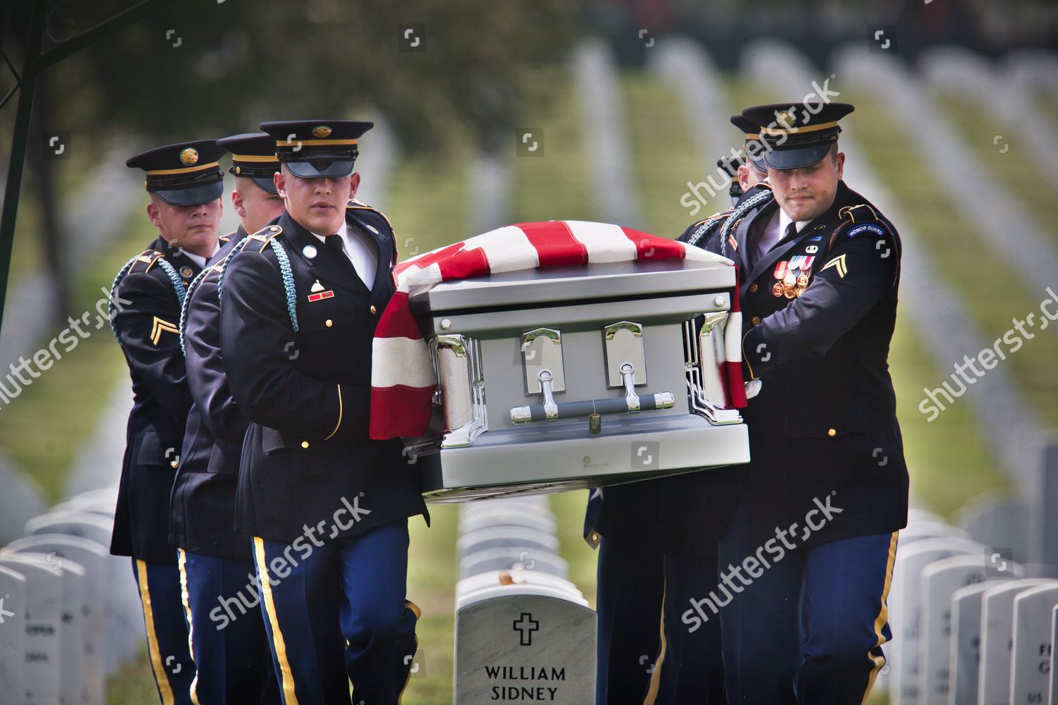 Casket Team Carries Casket Containing Specialist Editorial Stock Photo ...