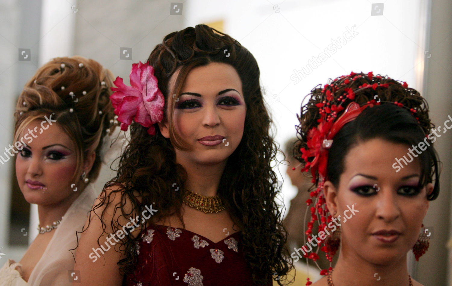 Algerian Models Pose Camera During Hairdressing Editorial Stock Photo ...