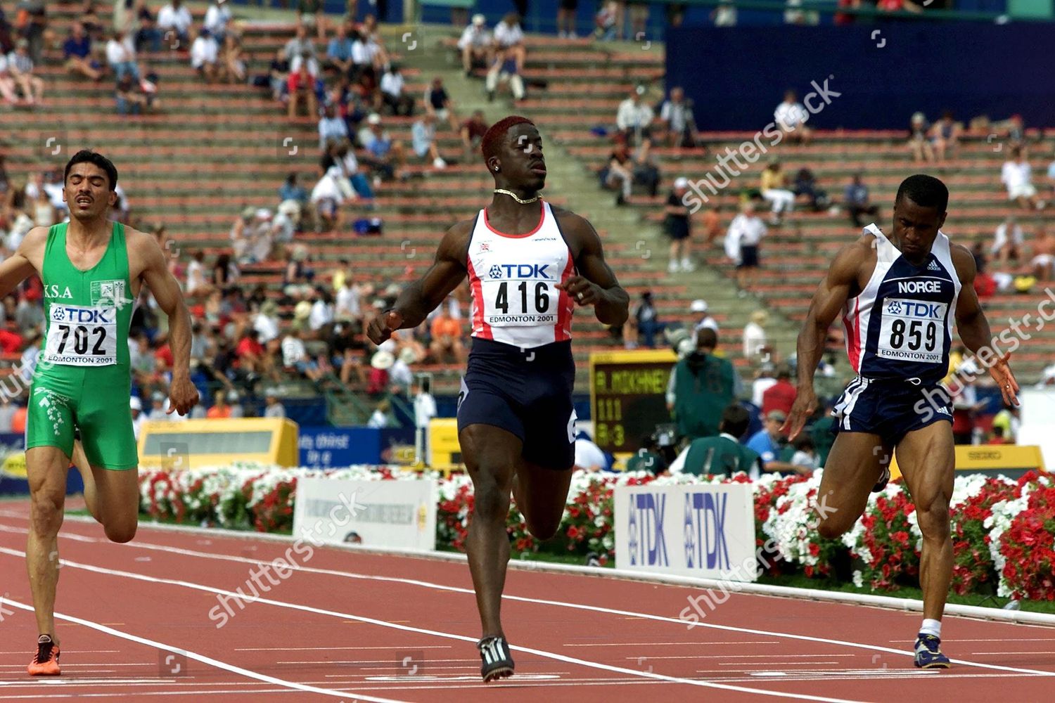 Edmonton Canada British Sprinter Dwain Chambers Editorial Stock Photo ...