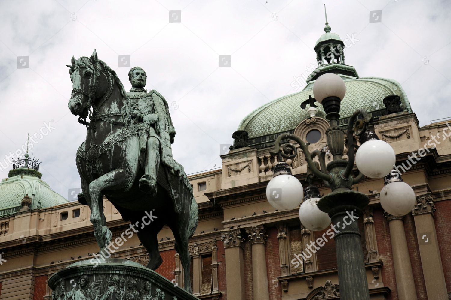 Central Belgrade Square Statue Prince Mihailo Editorial Stock Photo ...