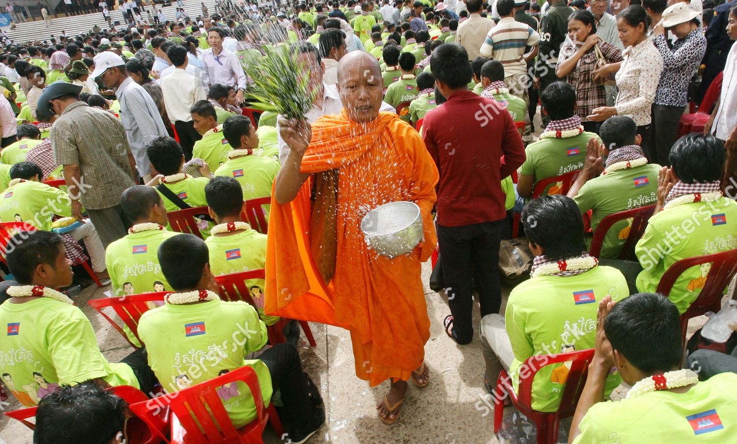 Cambodian Buddhist Monk Blesses New Cambodian Editorial Stock Photo ...