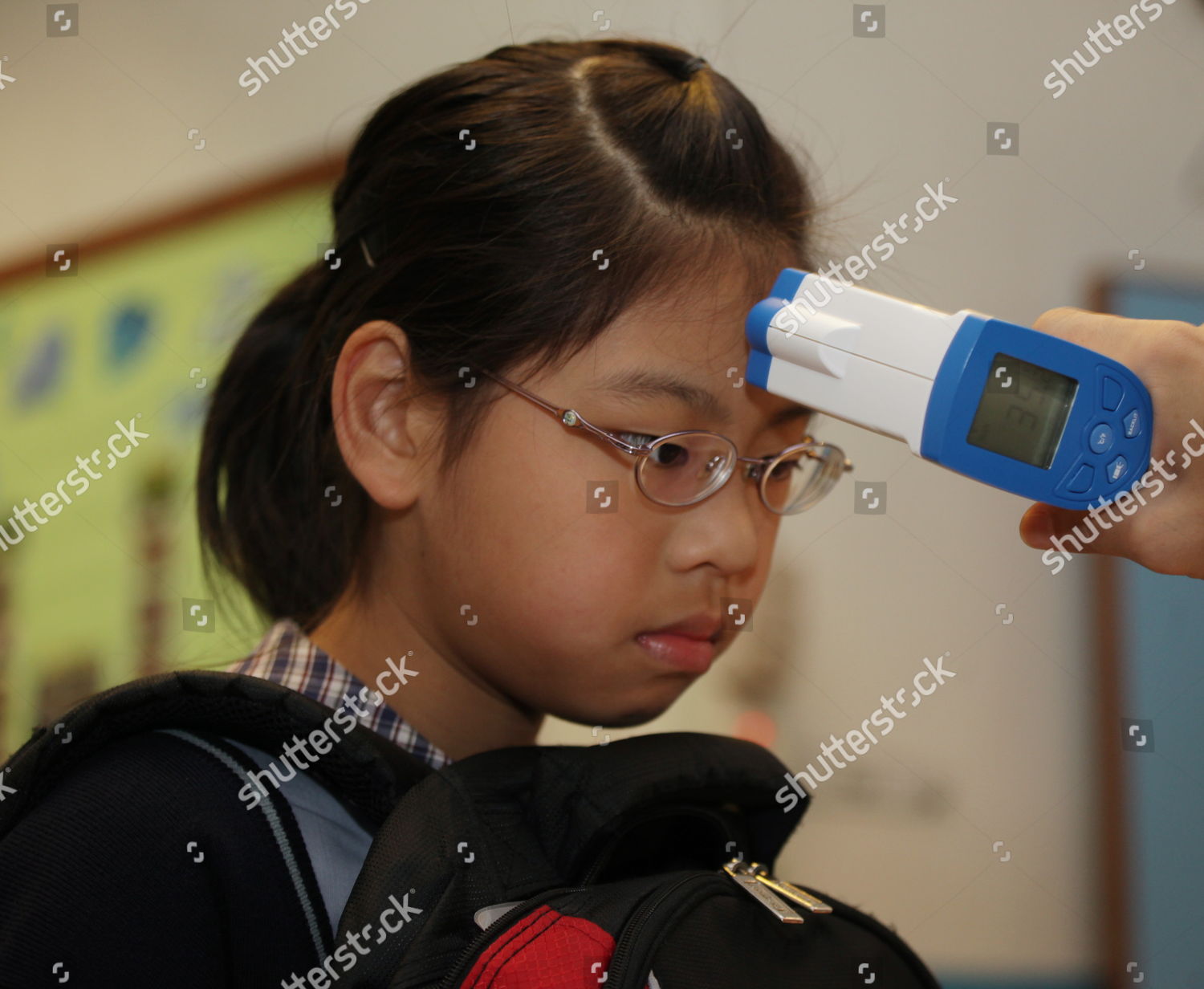 Pupils Check Body Temperature Primary School Editorial Stock Photo ...