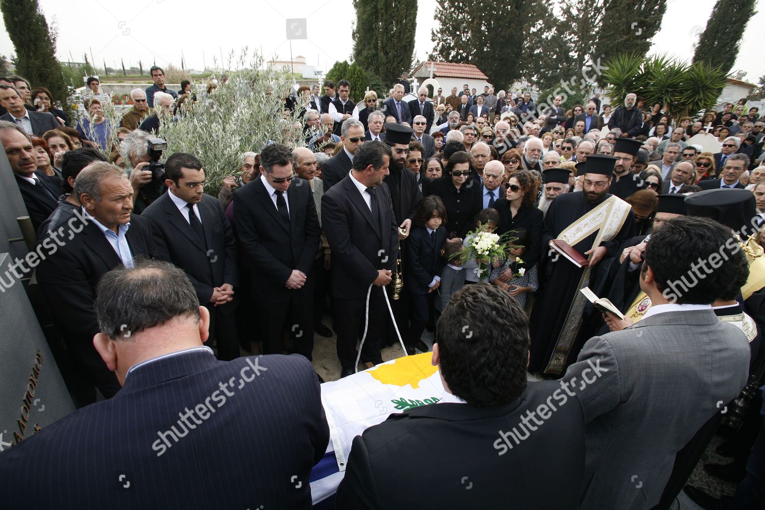 Former Cypriot President Tassos Papadopoulos Buried Editorial Stock ...