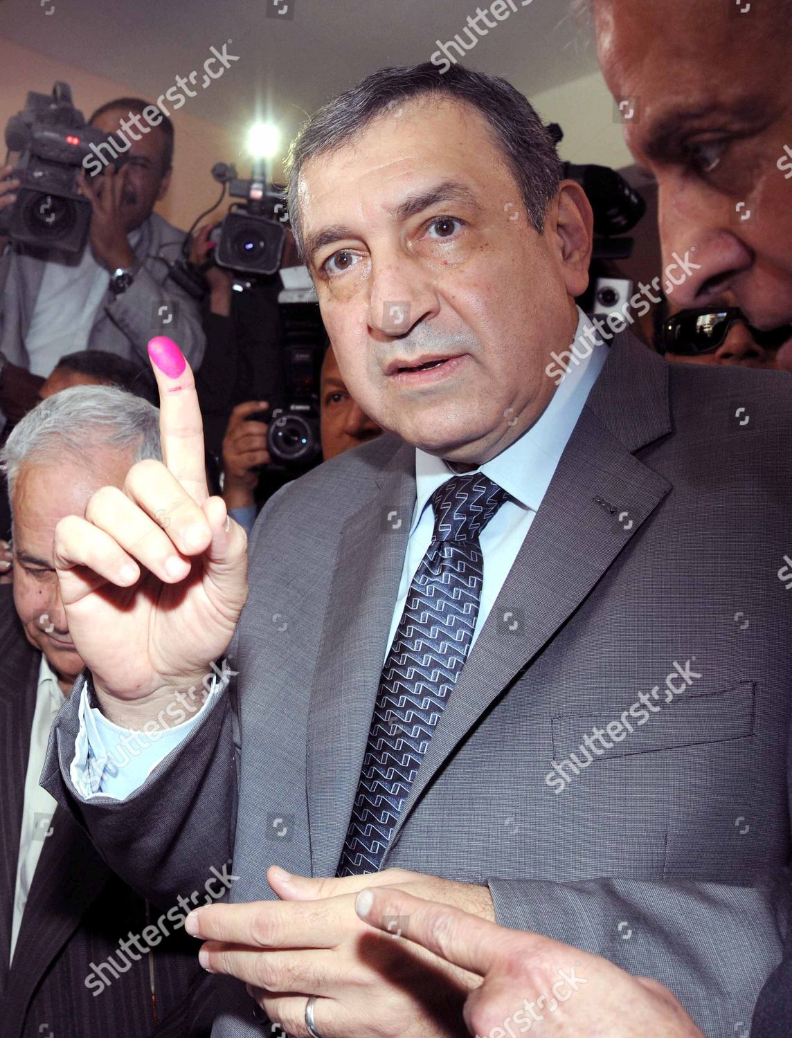 Egyptian Prime Minister Essam Sharaf Shows Editorial Stock Photo ...