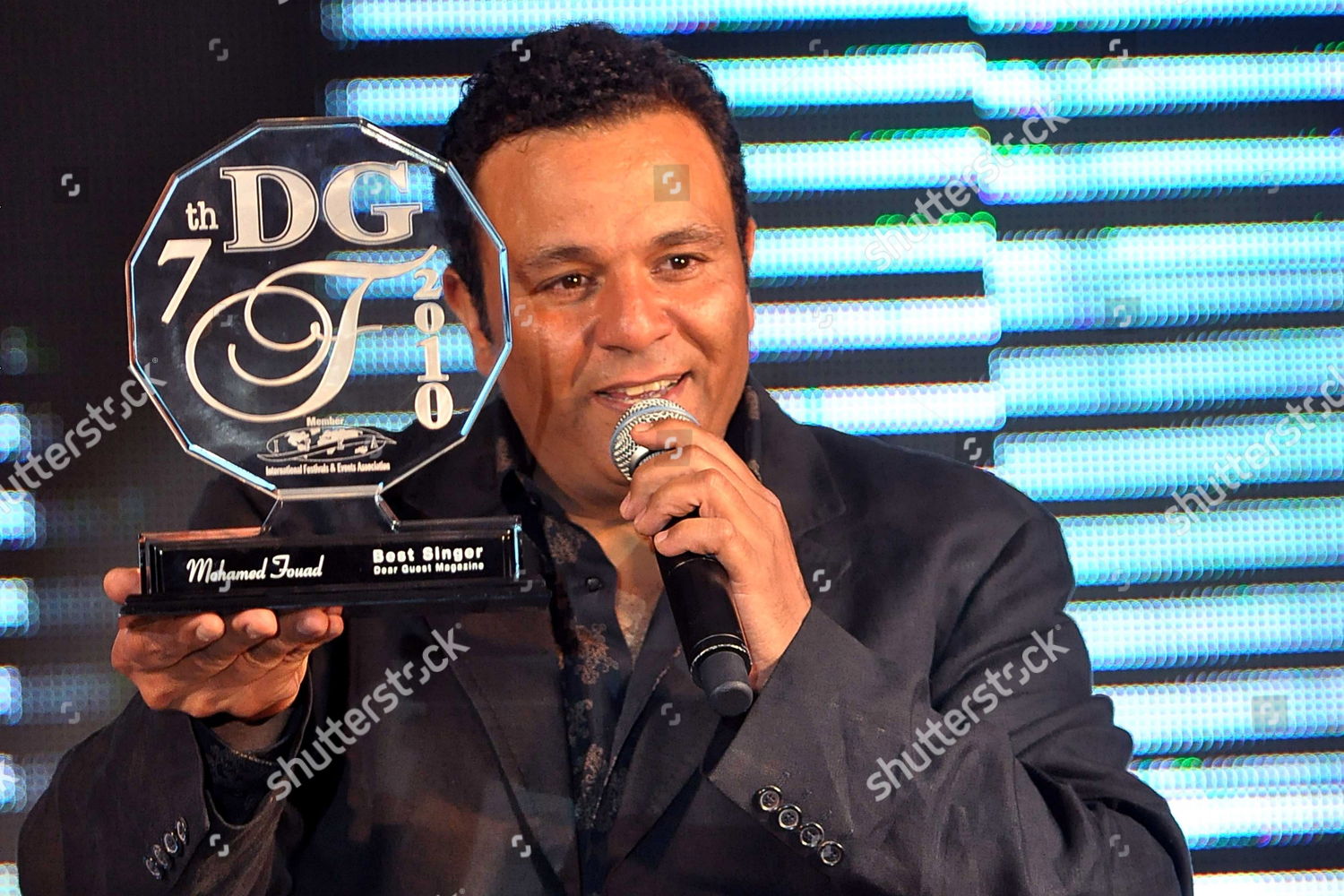Egyptian Singer Mohamed Fouad Receives Award Editorial Stock Photo ...