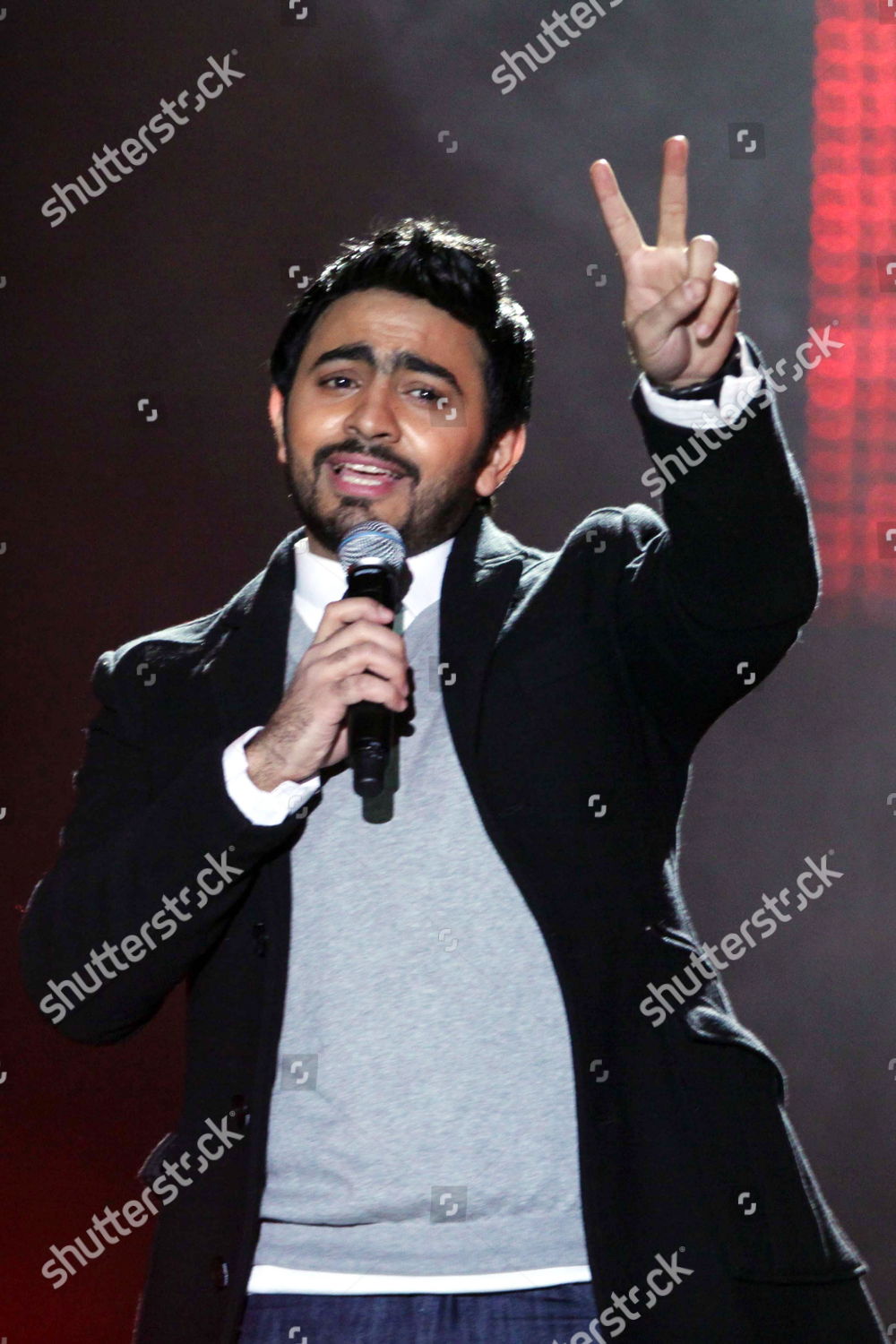Egyptian Singer Tamer Hosni Performs During Editorial Stock Photo ...