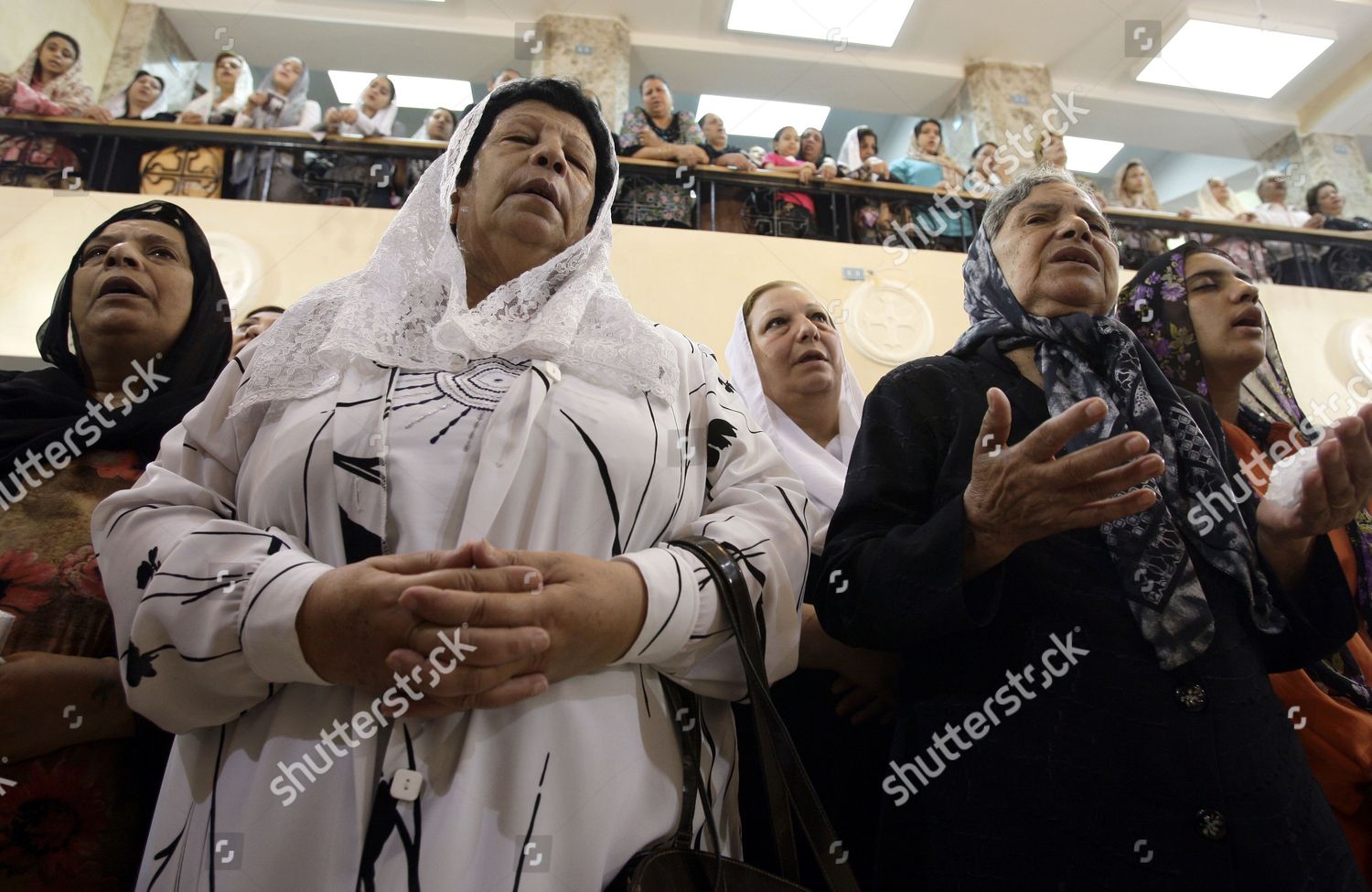 Egyptian Coptic Women Attend Sunday Mass Editorial Stock Photo - Stock ...
