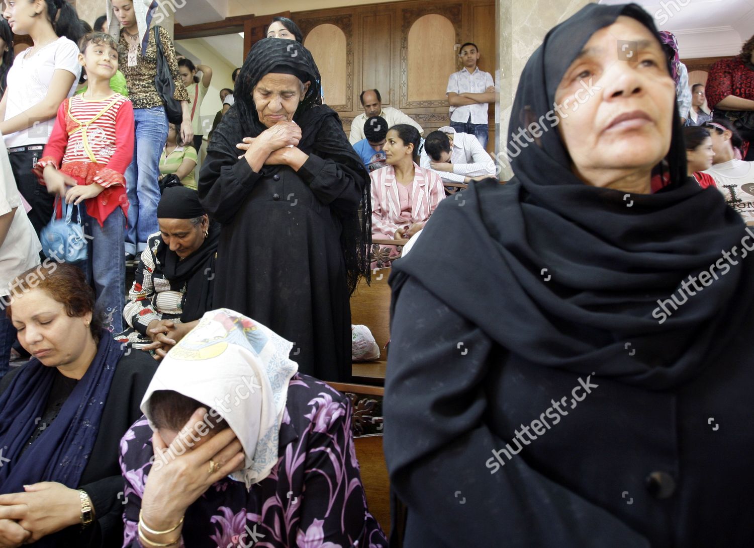 Egyptian Coptic Women Pray During Sunday Editorial Stock Photo - Stock ...