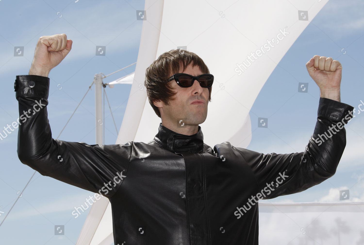 British Singer Liam Gallagher Poses During Editorial Stock Photo ...