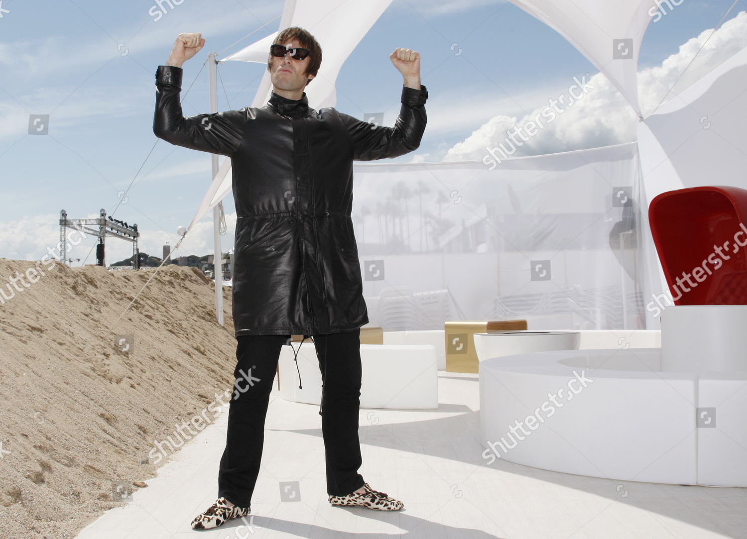 British Singer Liam Gallagher Poses During Editorial Stock Photo ...