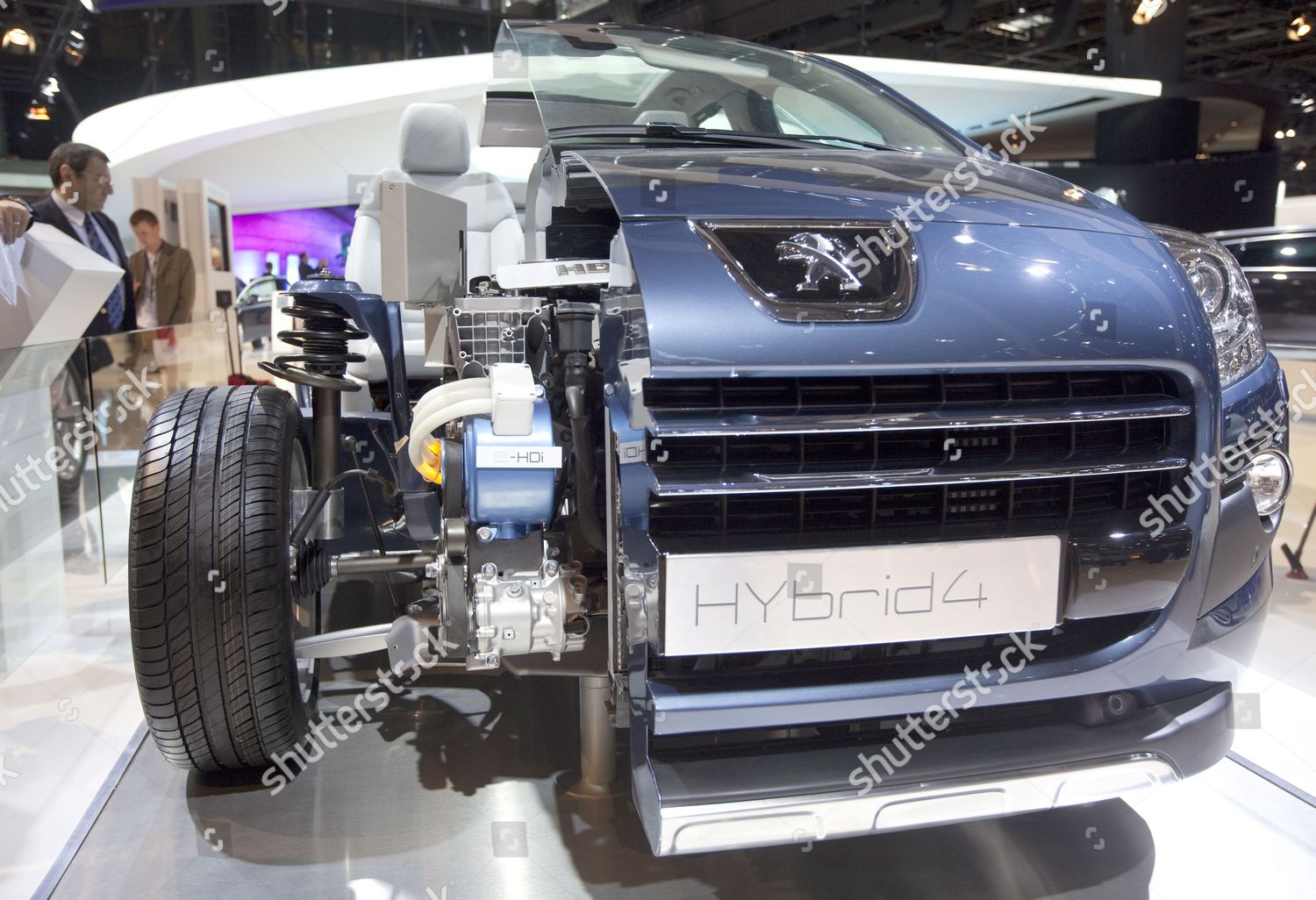 Peugeot Hybrid4 Engine Displayed Paris Motor Editorial Stock Photo ...