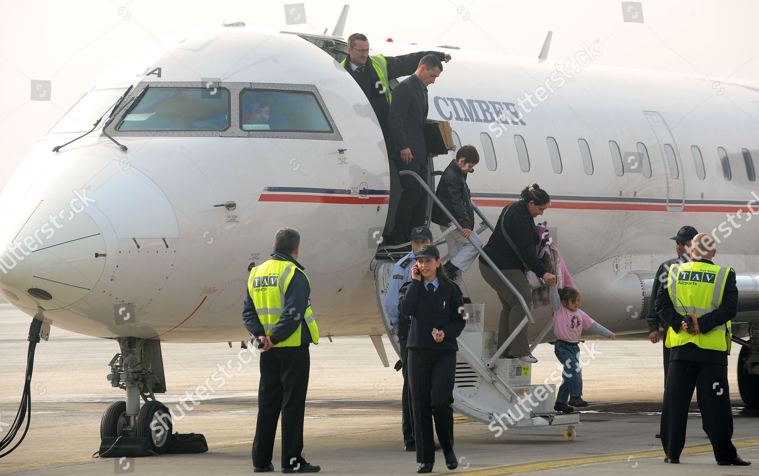 Passengers Disembark Plane Upon Their Arrival Editorial Stock Photo ...