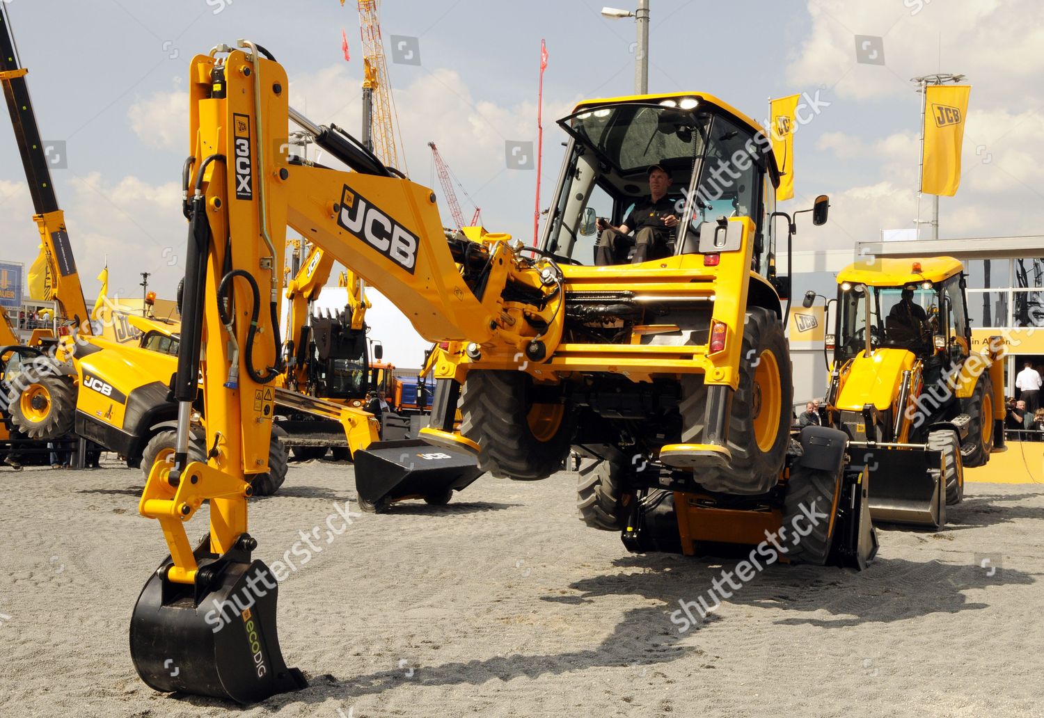 Jcb Workers Put Show On Jcb Editorial Stock Photo - Stock Image ...