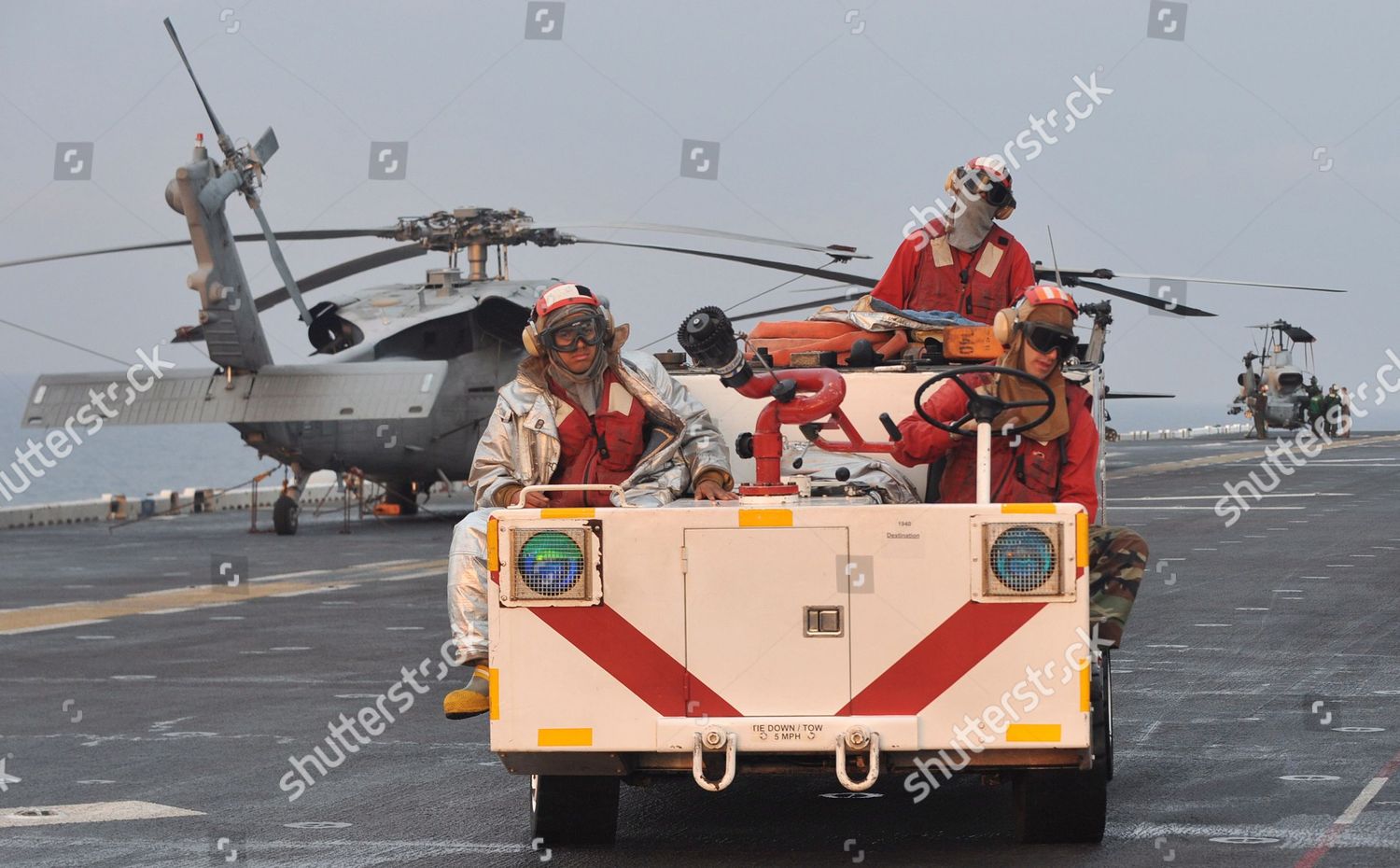 Us Navy Deck Crew Members On Editorial Stock Photo - Stock Image ...