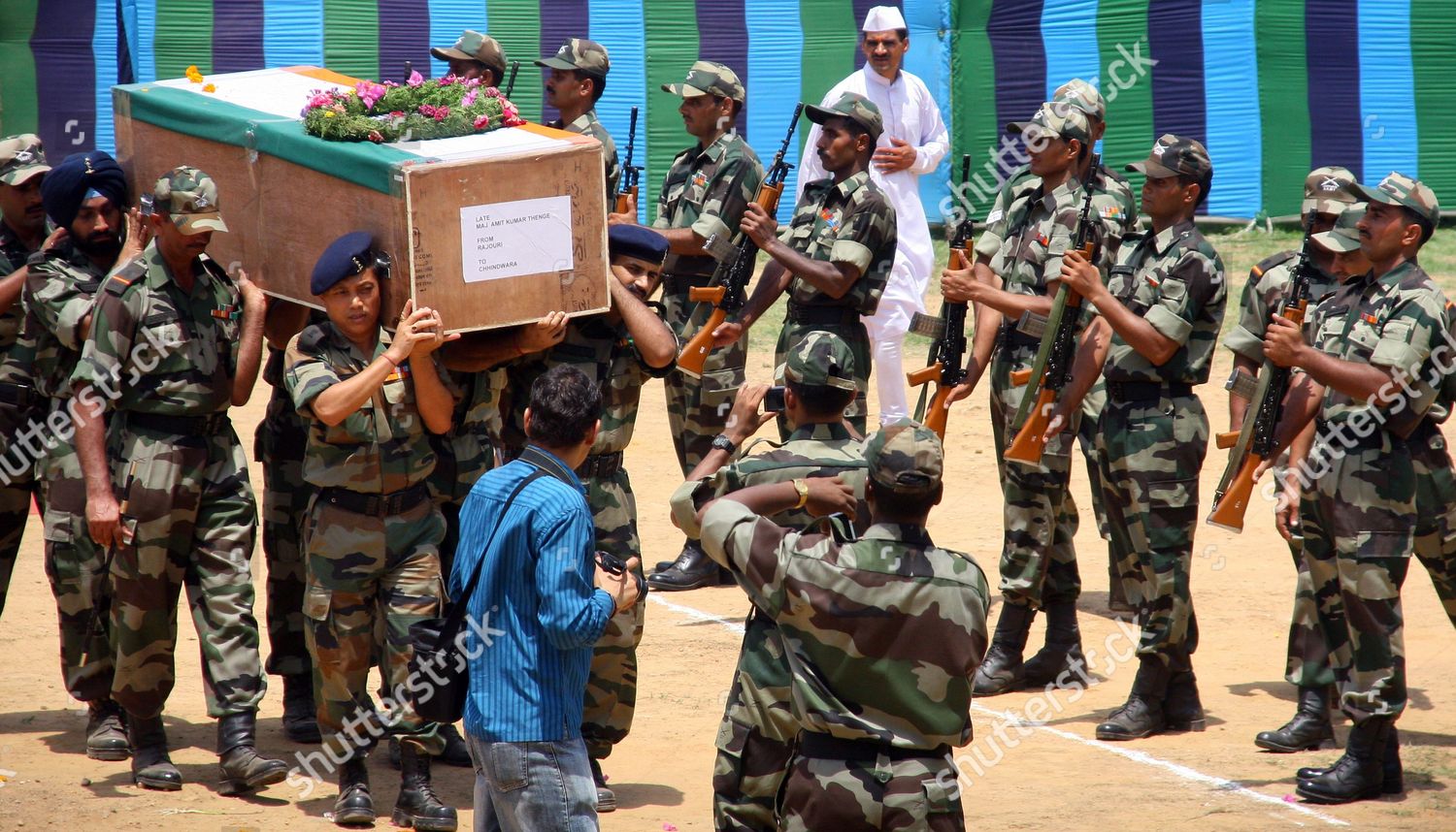 Indian Army Personnel Carry Coffin Army Editorial Stock Photo - Stock ...