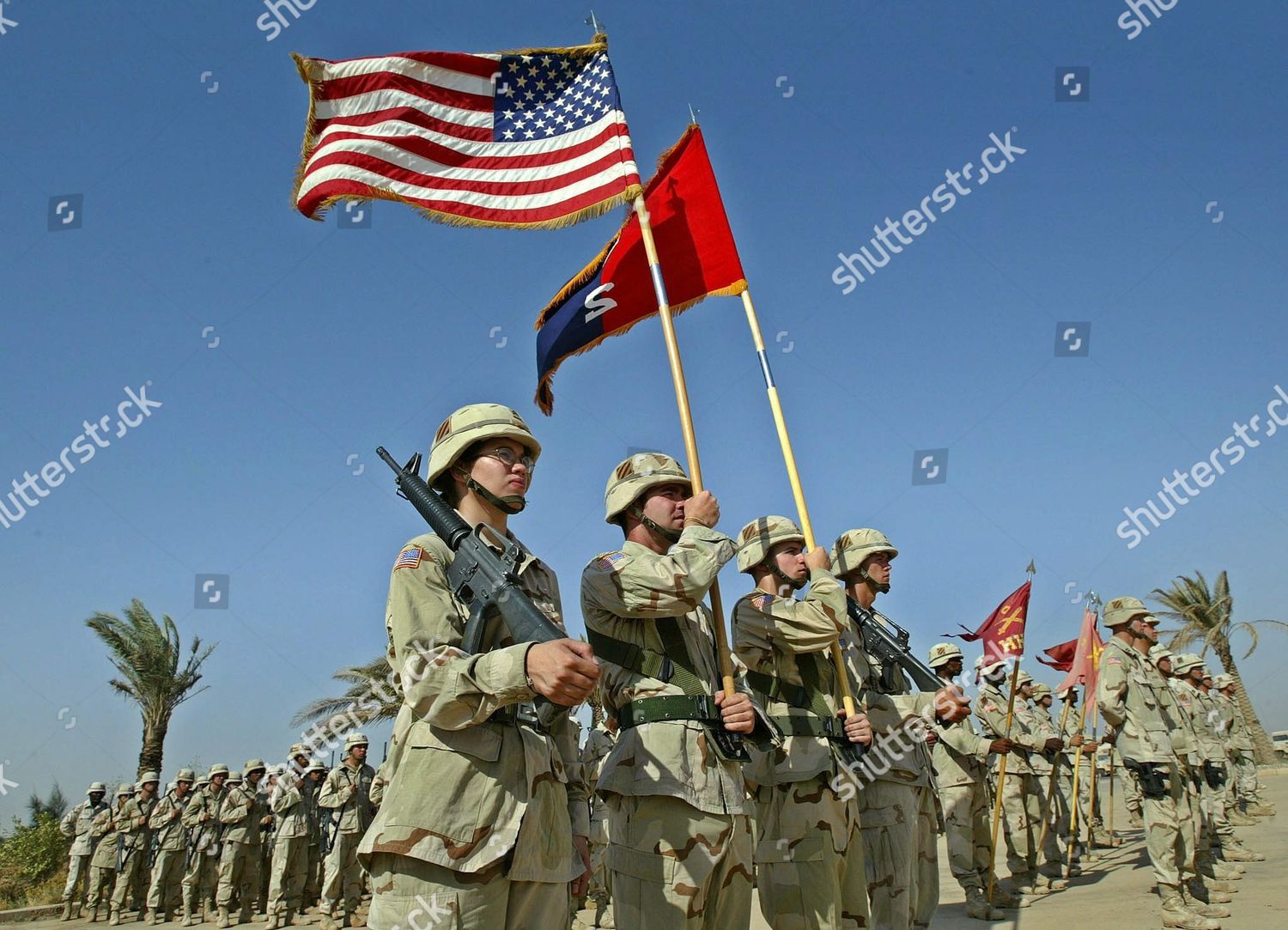Us Soldiers Hold Us National Brigade Editorial Stock Photo - Stock ...