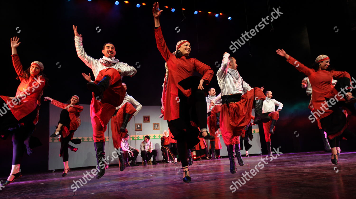 Members Palestinians Dance Group Performing During Editorial Stock ...