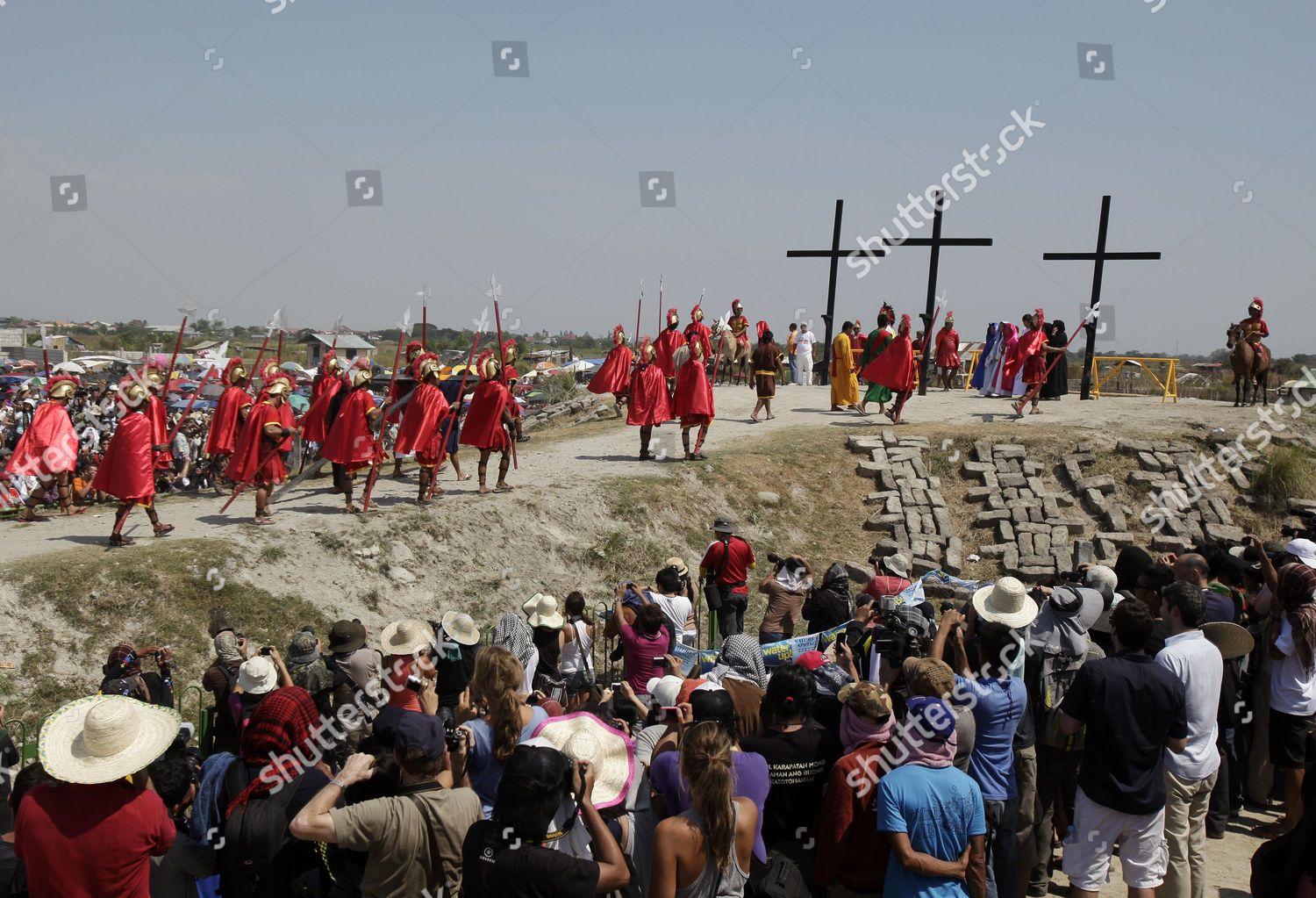Scene Crucifixion Jesus Christ Reenacted By Editorial Stock Photo ...