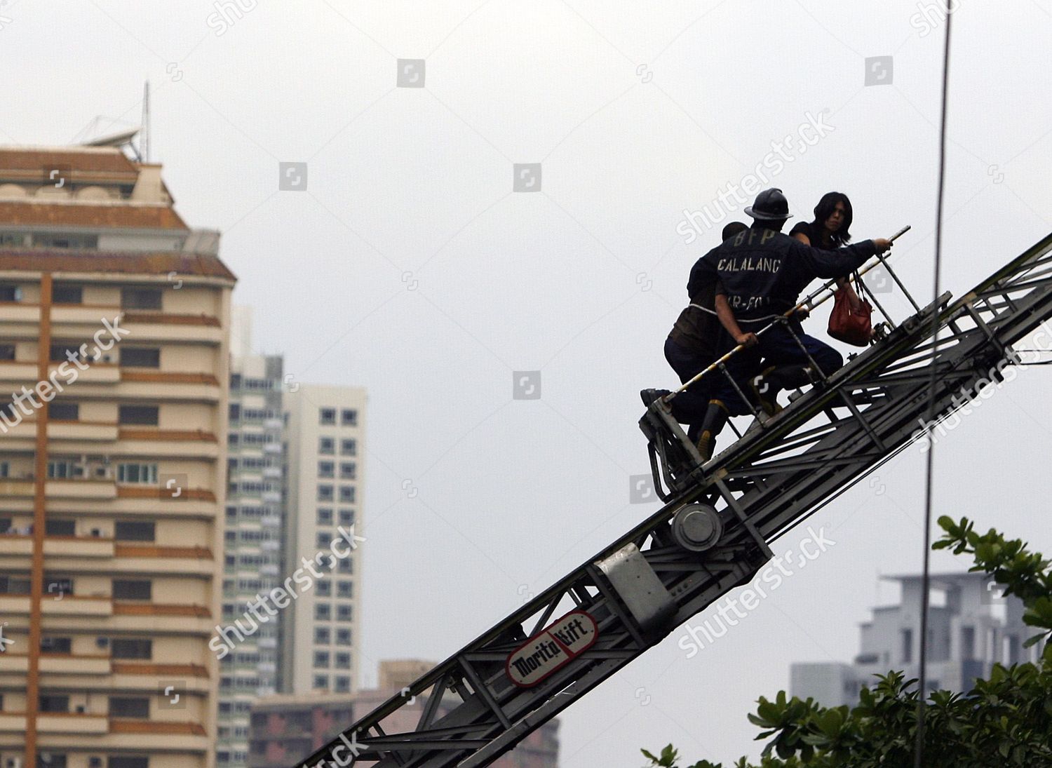Filipino Firefighters Conduct High Angle Rescue Editorial Stock Photo ...