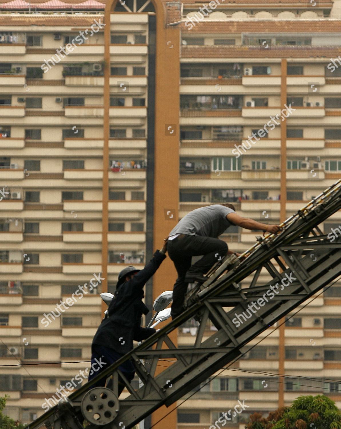 Filipino Firefighters Conduct High Angle Rescue Editorial Stock Photo ...
