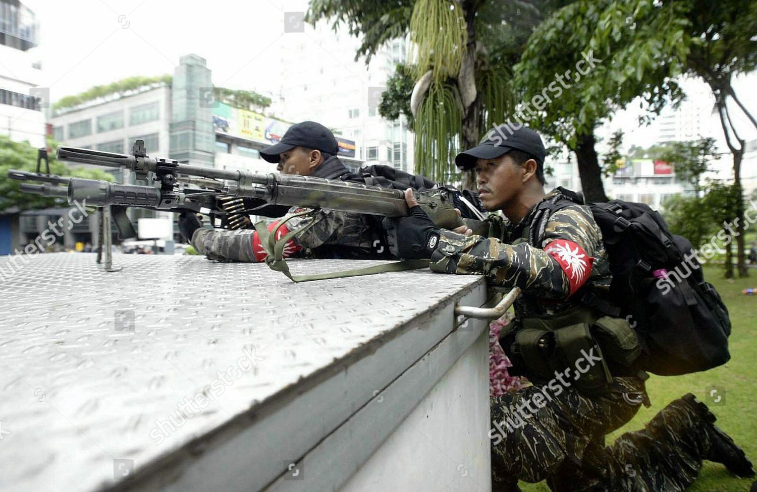 Filipino Rebel Soldiers Occupying Commercial Building Editorial Stock ...