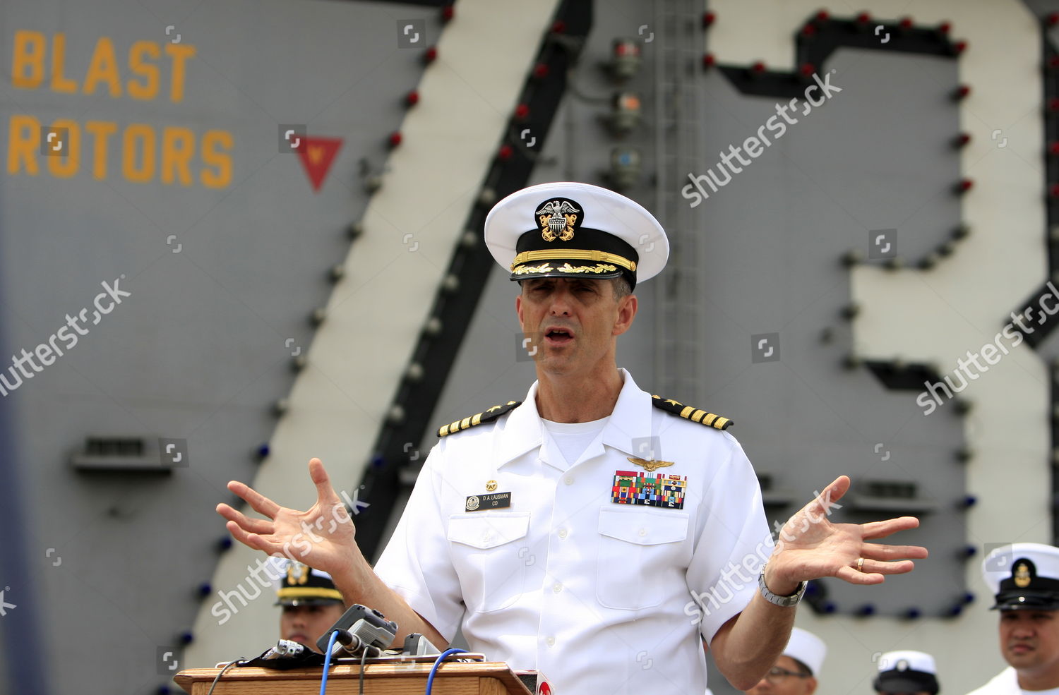 Uss George Washington Captain David Lausman Editorial Stock Photo ...