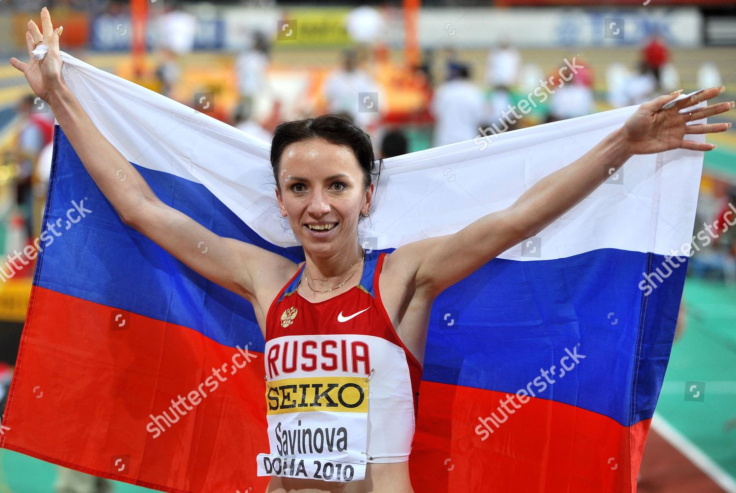 Mariya Savinova Russia Celebrates National Flag Editorial Stock Photo ...