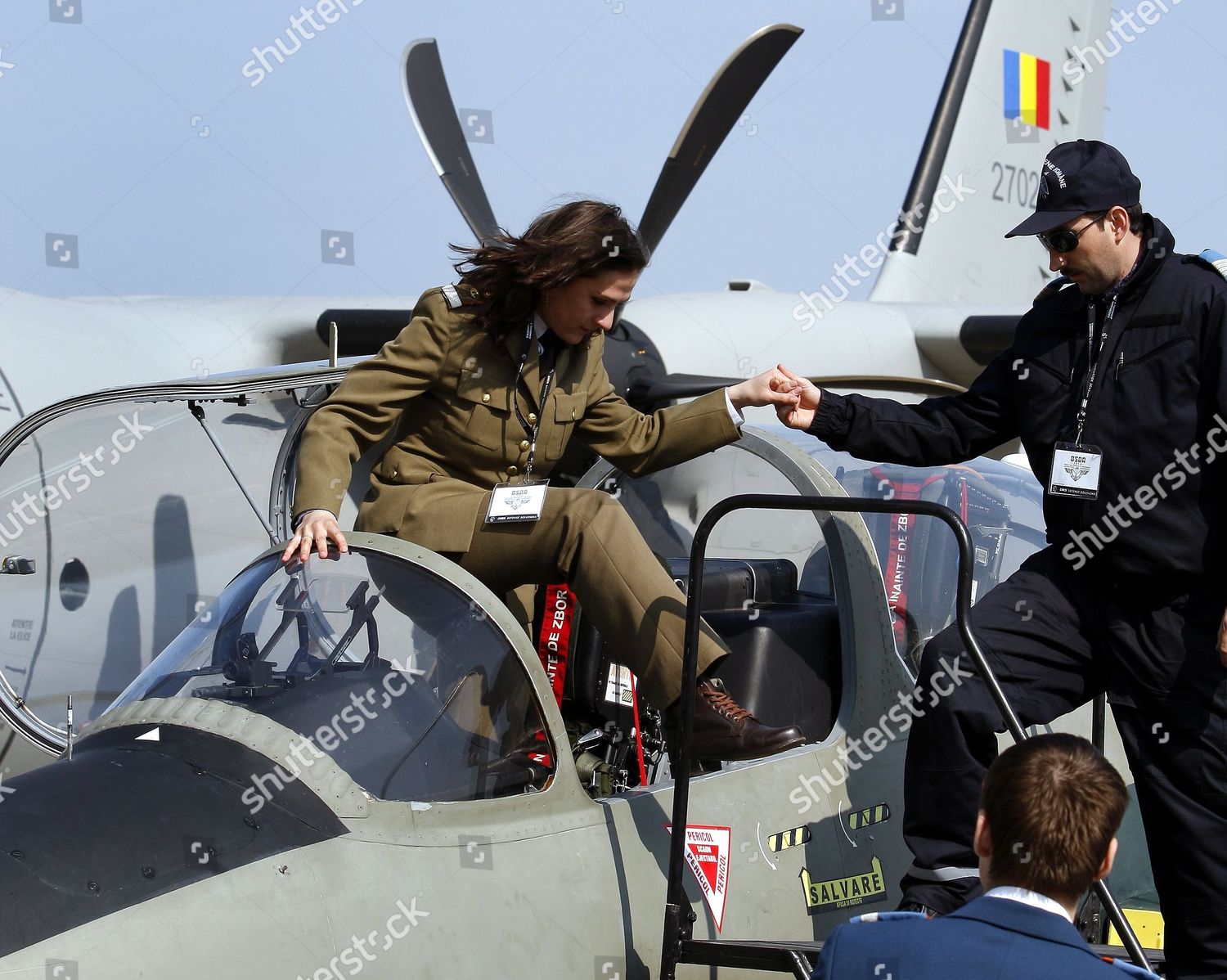 Romanian Officer Woman L Helped By Editorial Stock Photo - Stock Image ...