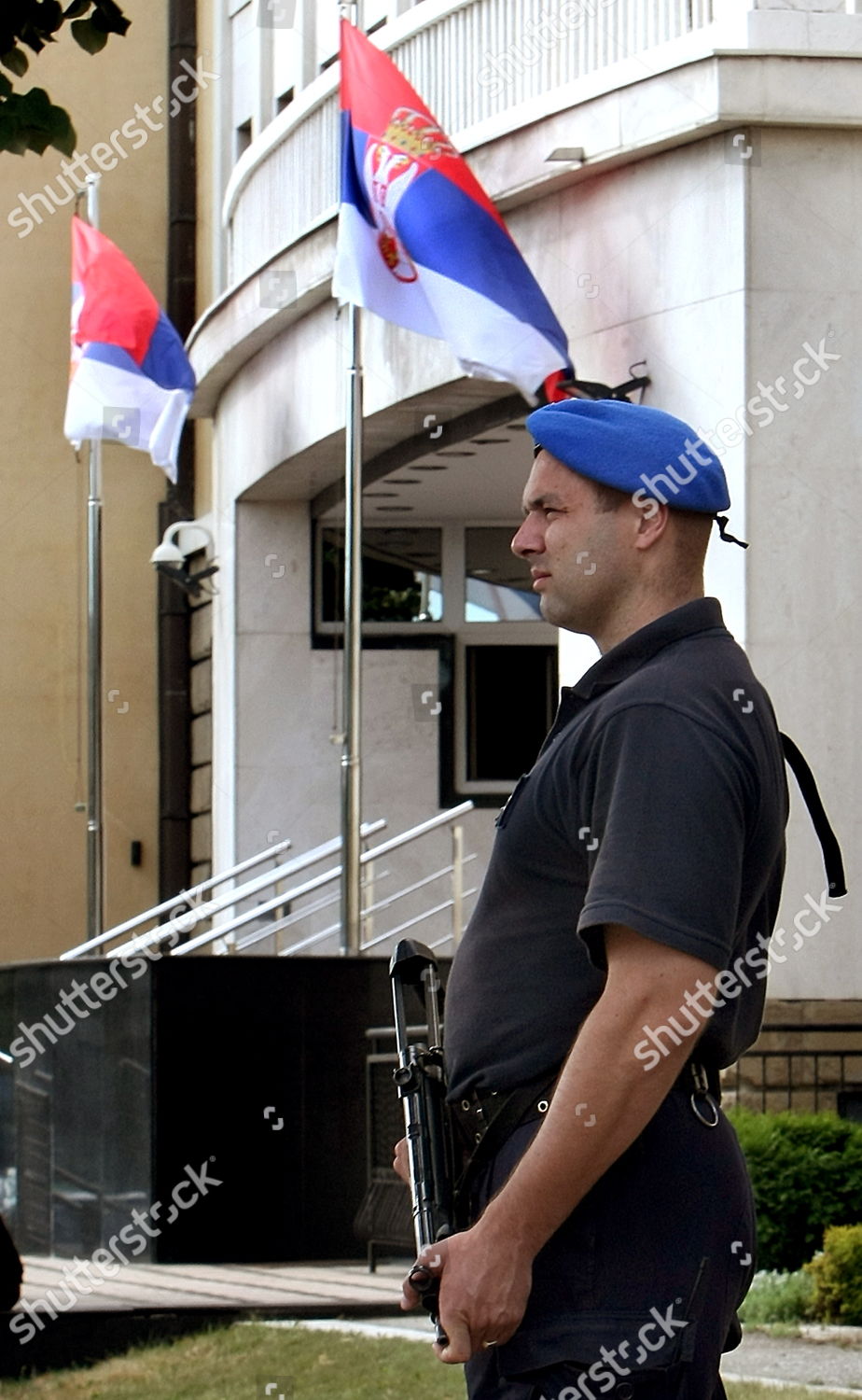 Serbian Gendarme Guards Entrance Special Court Editorial Stock Photo ...