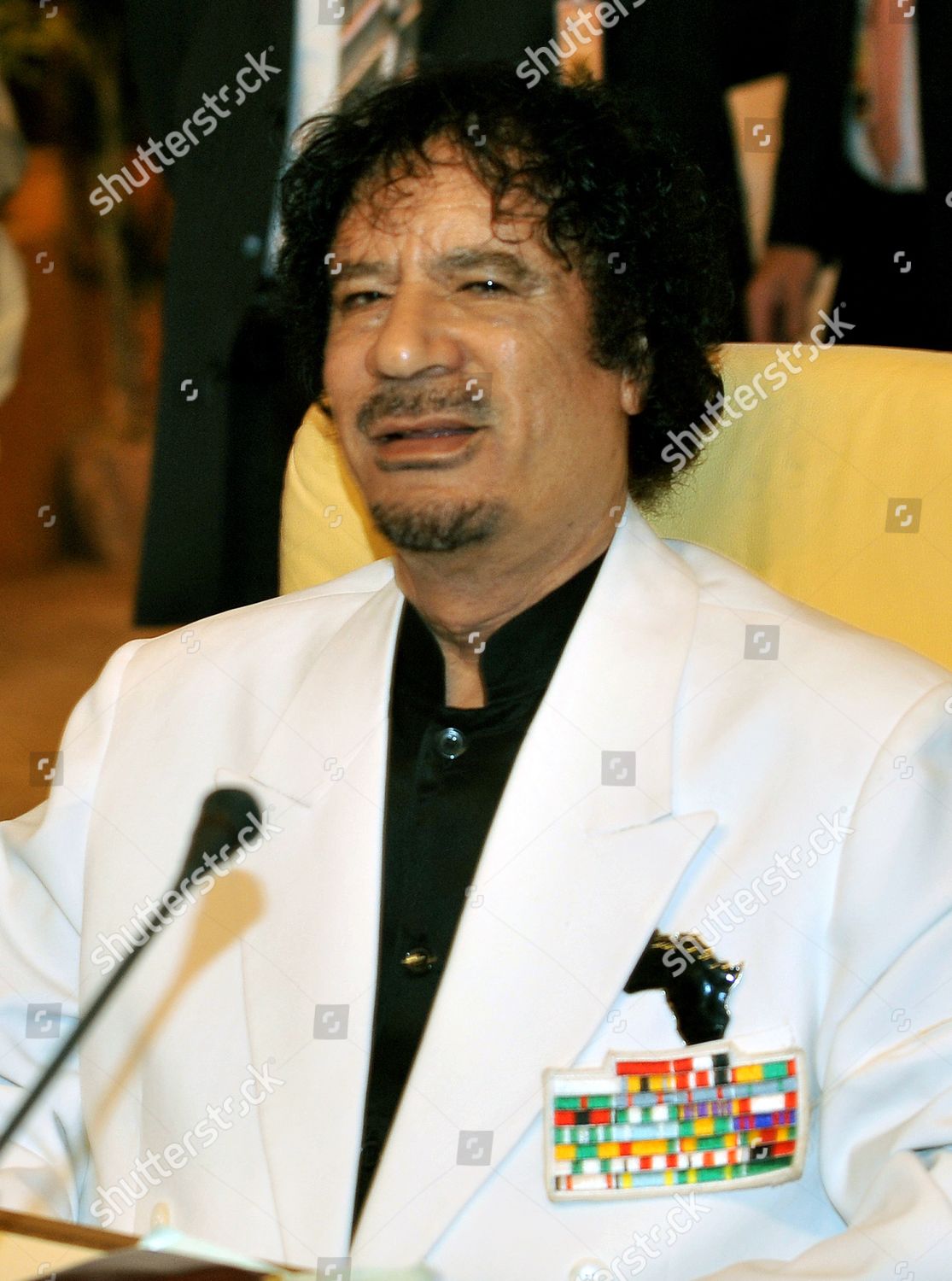 Libyan Leader Moammar Gaddafi Awaits Start Editorial Stock Photo ...