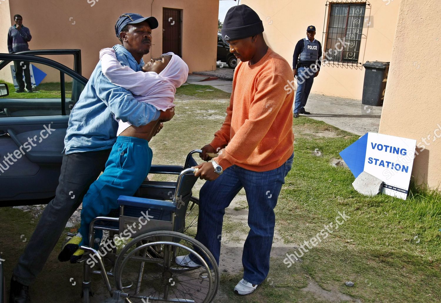 Handicapped South African Voter Helped By Editorial Stock Photo - Stock ...