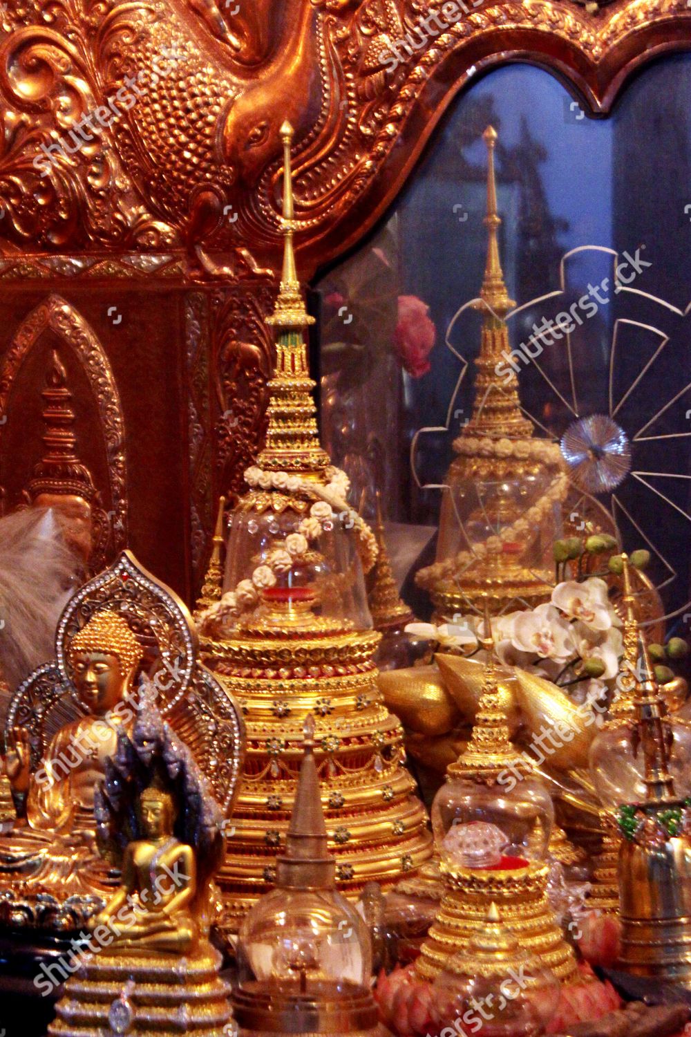 Relic Caskets Buddha Statues Placed Securely Editorial Stock Photo ...