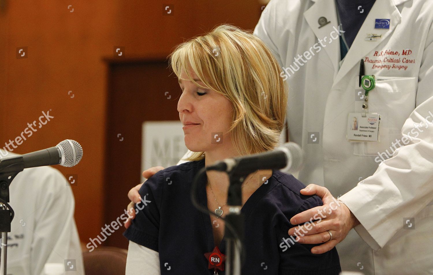 Nurse Tracy Culbert Comforted By Trauma Editorial Stock Photo - Stock ...