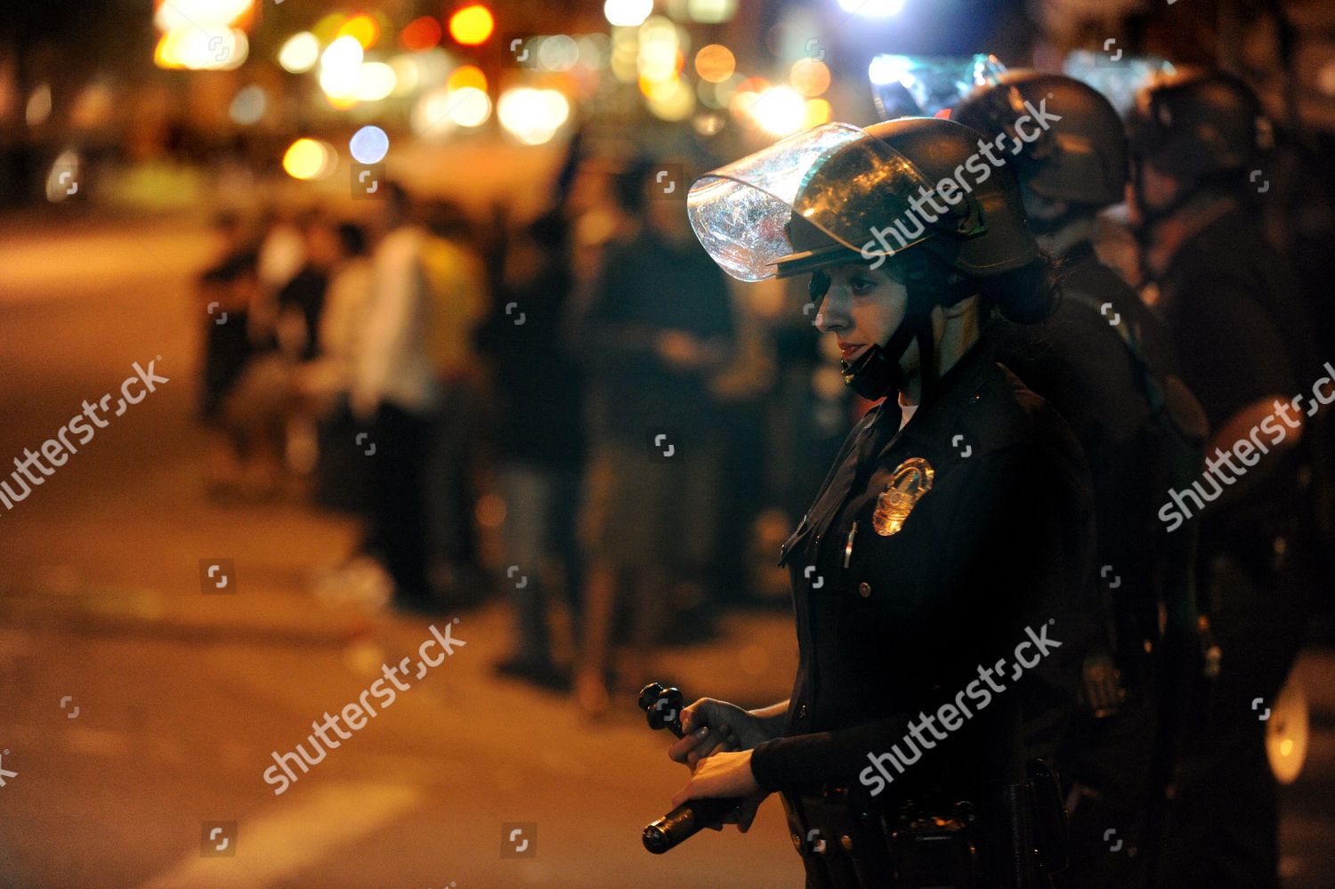 Los Angeles Police Department Woman Riot Editorial Stock Photo - Stock ...
